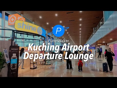 Kuching Airport Departure Lounge, 2024 Walk Through in 4K