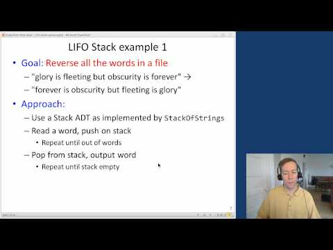 Stacks and queues