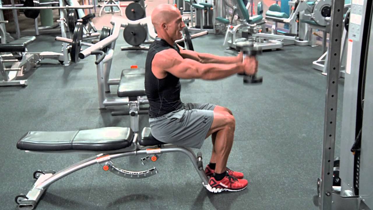 Seated Dumbbell Front Raise