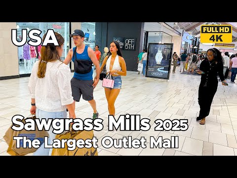 Sawgrass Mills Florida 2025 | The Largest Outlet Mall in the US | 4K