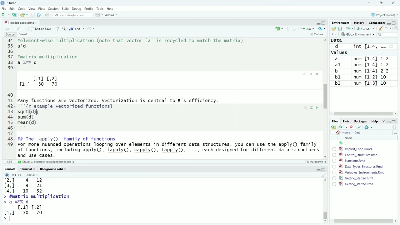 R Programming 101 - 06 Implicit Loops