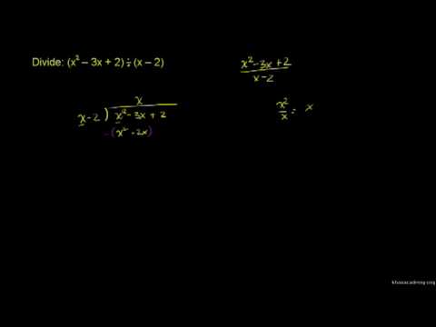 Dividing polynomials 1 | Khan Academy