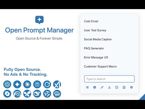 Open Prompt Manager - Chrome Web Store