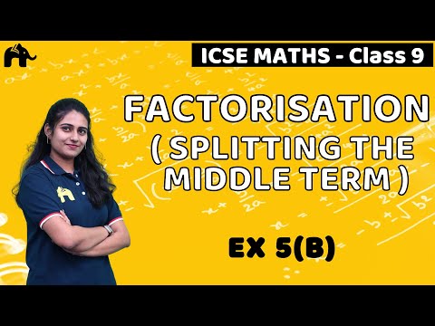 Factorisation Exercise 5B Video Lecture - Mathematics Class 9 ICSE