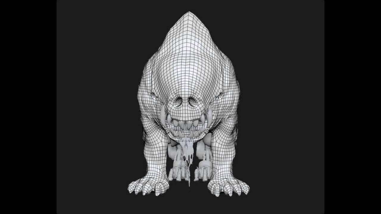 DOOM Pinky Demon Sculpt Wireframes