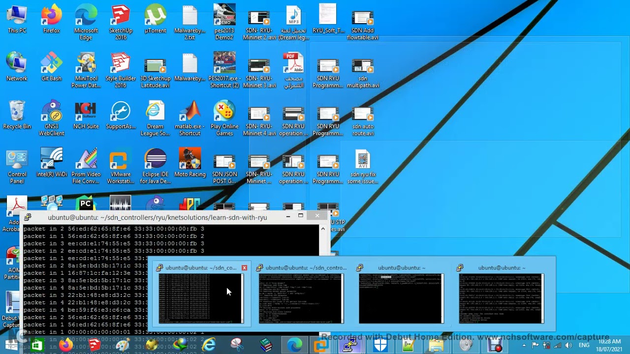 sdn ryu mininet github + short notes https://learning.knetsolutions.in/docs/ryu/ notes