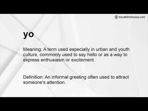 yo Meaning