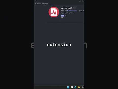 Open PDFs in VSCode #coding #programming #python