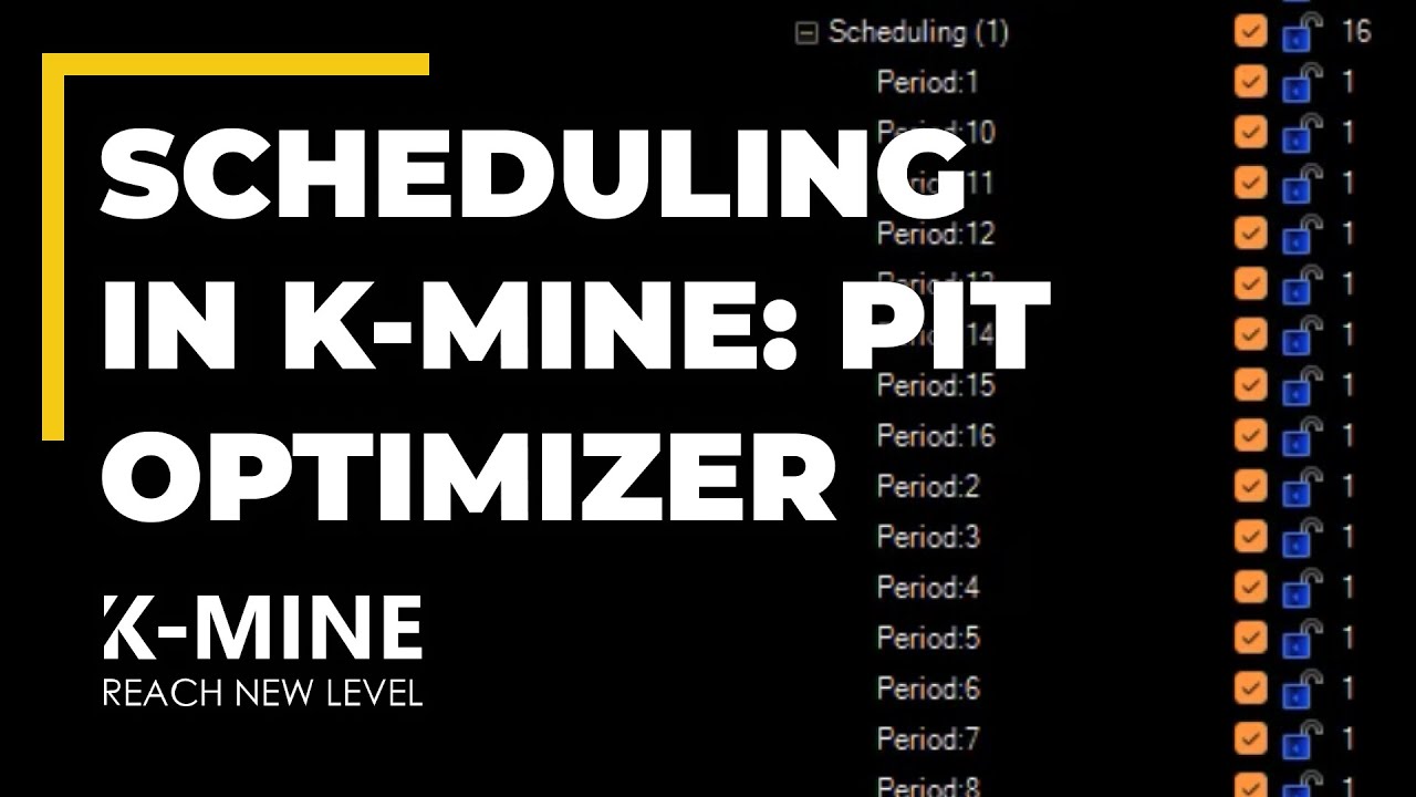 Scheduling in K-MINE: Pit Optimizer