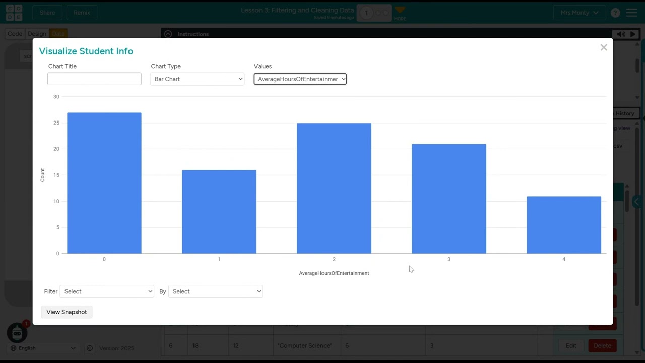 Computer Science Principles Unit 5: Lesson 3  - Filtering and Cleaning Data