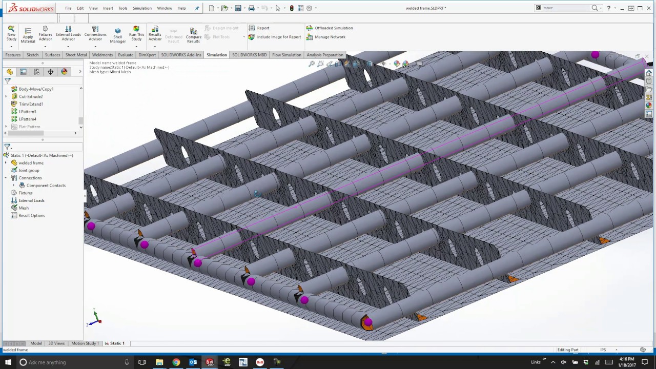 Welded Frame with Simulation