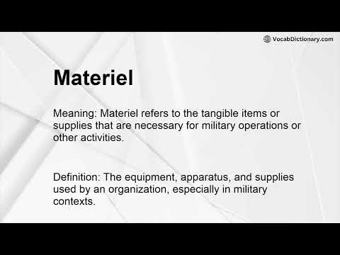 Materiel Meaning