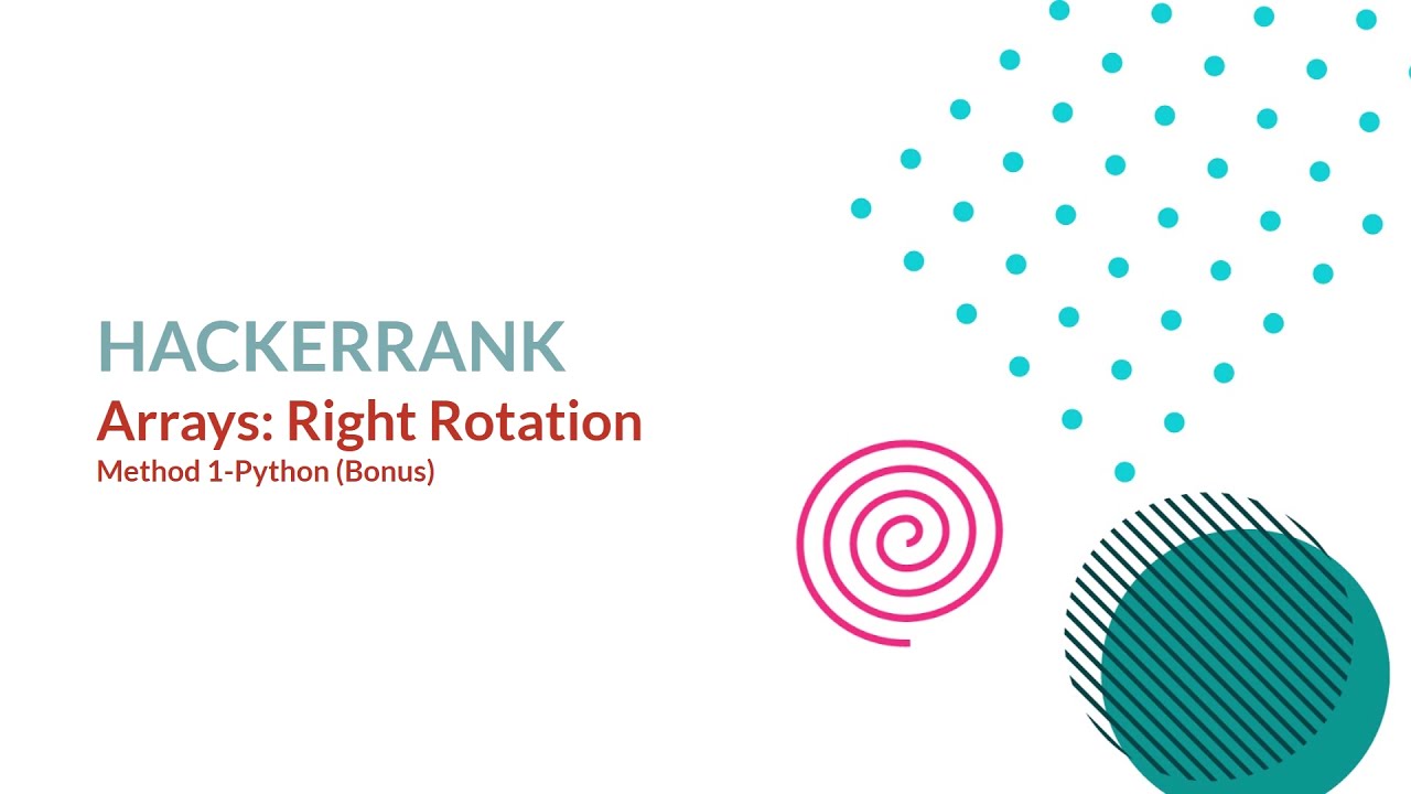 Arrays: Left Rotation HackerRank Solution -Python (Method 1:Bonus)