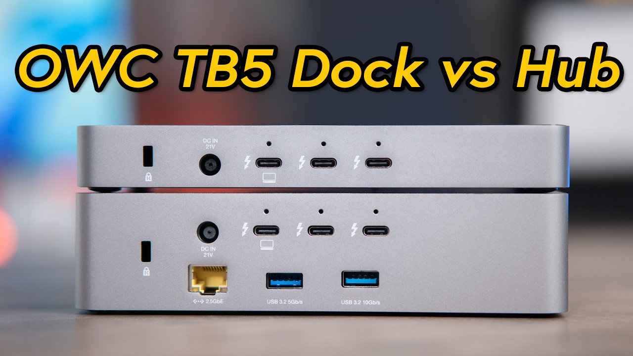 OWC Thunderbolt 5 Dock vs Thunderbolt Hub