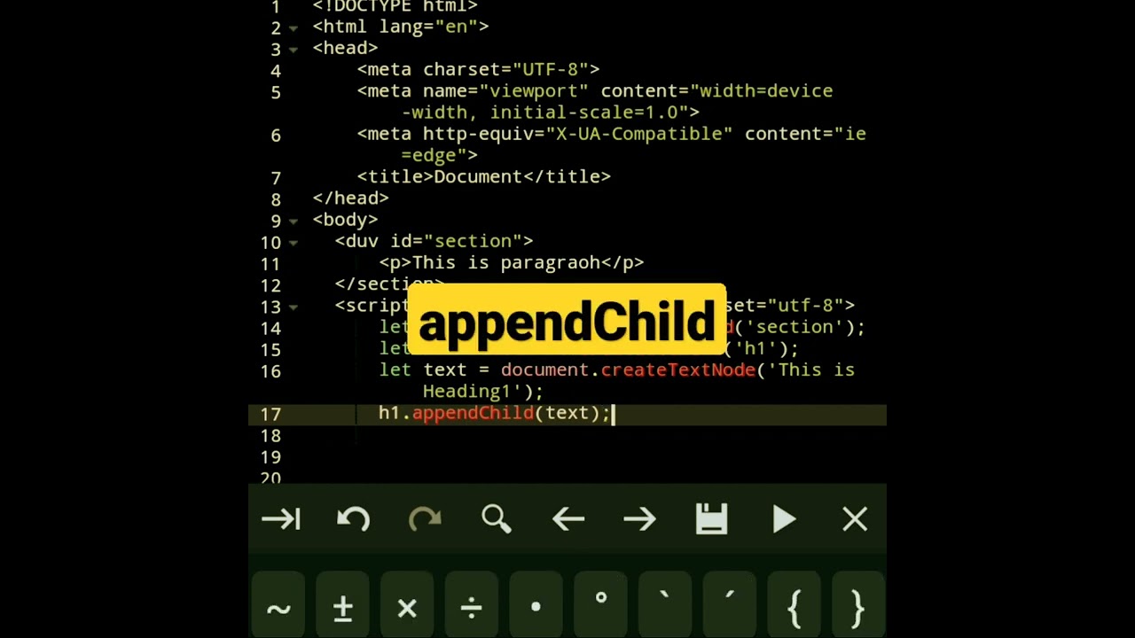 appendChild | javascript tutorial #shorts #html #javascript