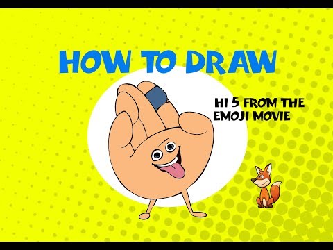 How to draw Hi5 from the Emoji Movie – STEP BY STEP GUIDE – ART DRAWING ...
