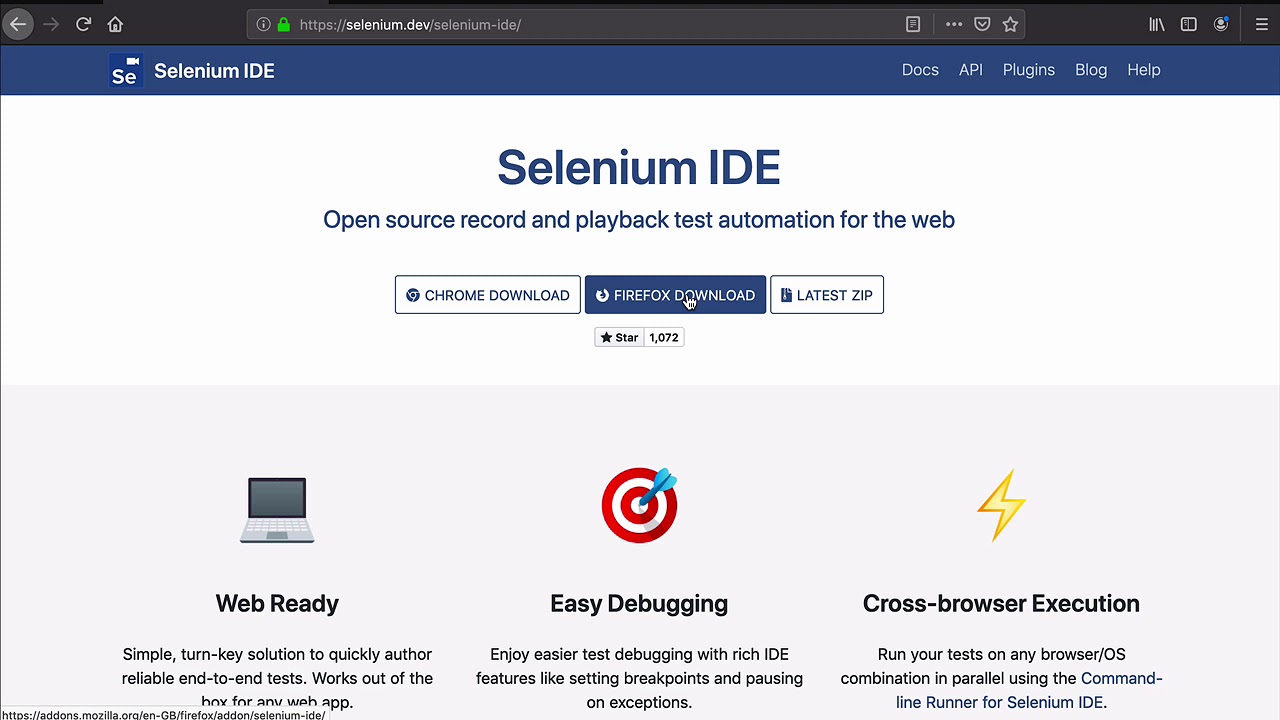 Getting started with Selenium IDE Record and Playback Tool