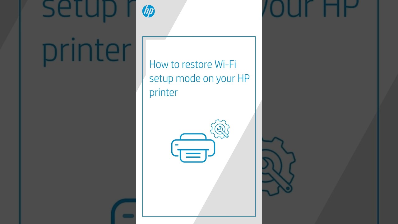 How to restore Wi-Fi setup mode on your HP printer #shorts