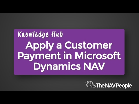 Apply a Customer Payment