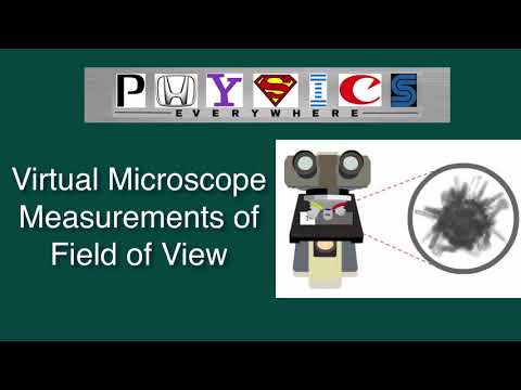 Virtual Microscope Measurements Finding Field of View (FoV)