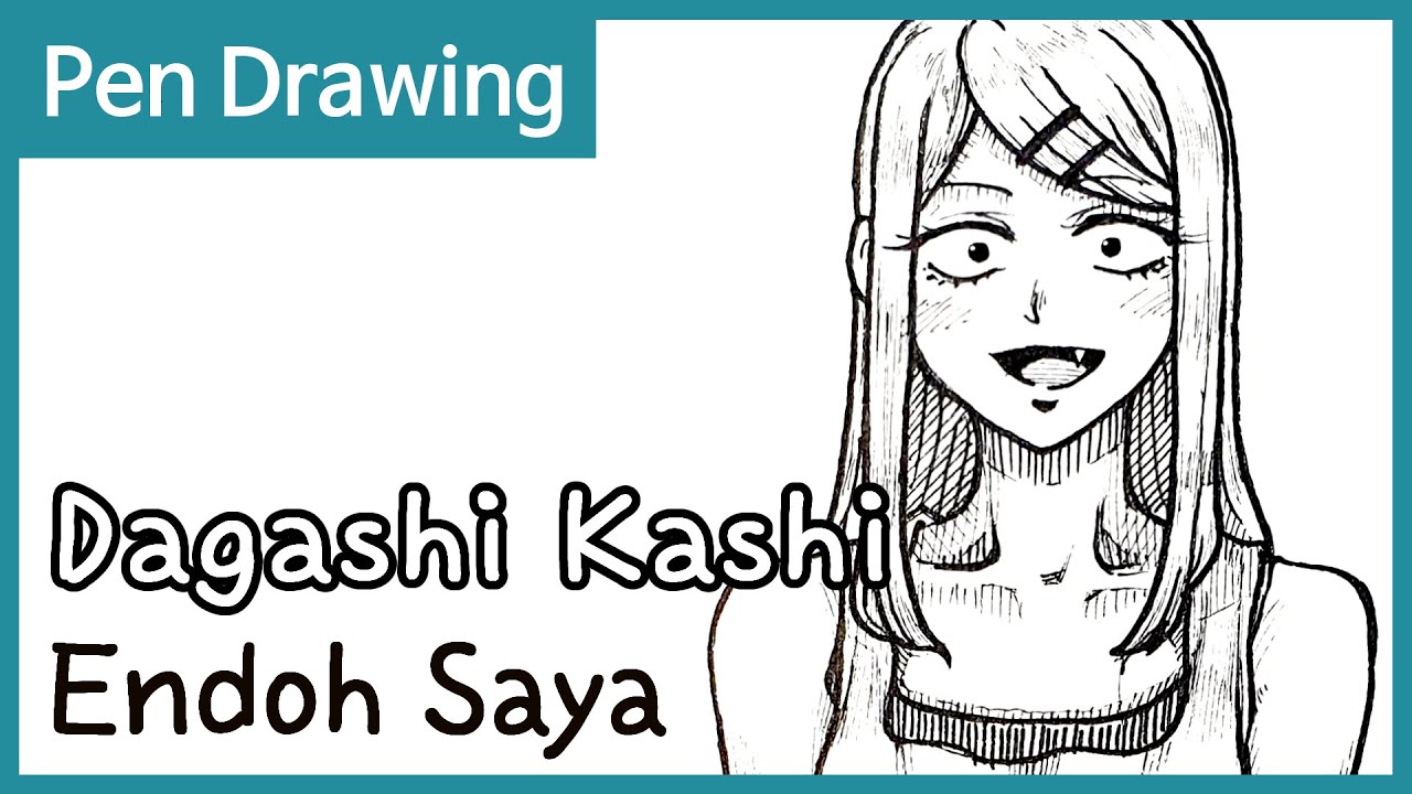Dagashi Kashi - Saya Endoh  [ Pen drawing anime manga animation drawing / Kotoyama ]