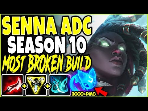 AERY SENNA ADC IS WAY TOO OP! MOST BROKEN SENNA SEASON 10 BUILD! LoL BOT Senna s10 League Of Legends