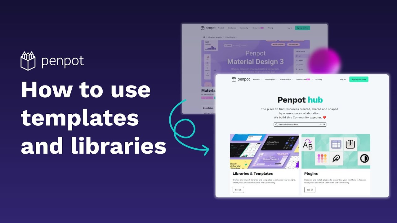 How to use Penpot Templates and Libraries