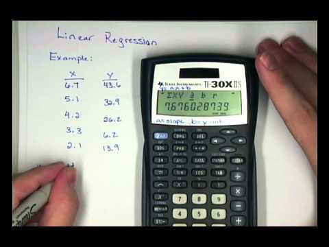 Elementary STAT Calculator TI30XIIS Linear Regression.mp4