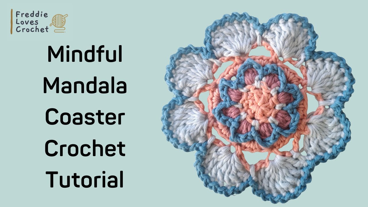 Mindful Mandala Coaster Crochet Tutorial | Easy Crochet