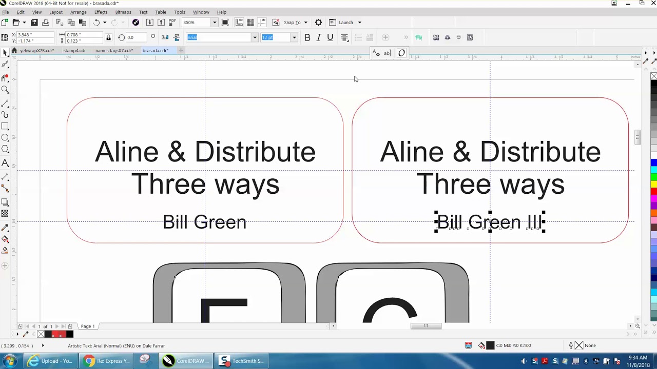 Corel Draw Tips & Tricks Align & Distribute more info