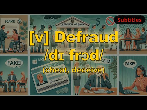 [v] Defraud meaning (cheat, deceive) with 5 examples