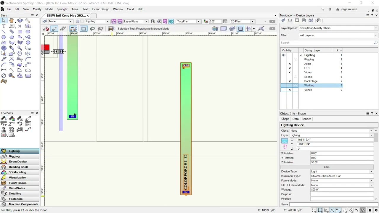 Vectorworks Spotlight Lighting Design Drafting
