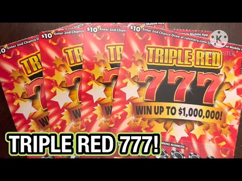 TRIPLE RED 777! CA Scratchers