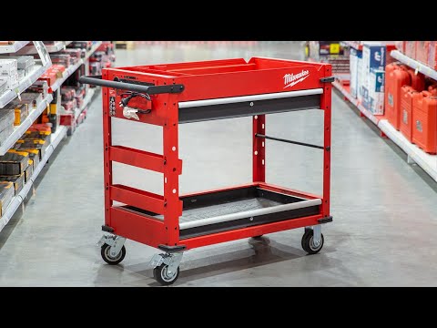 NEW Milwaukee 1016mm (40") 2-Drawer Mobile Workstation Trolley