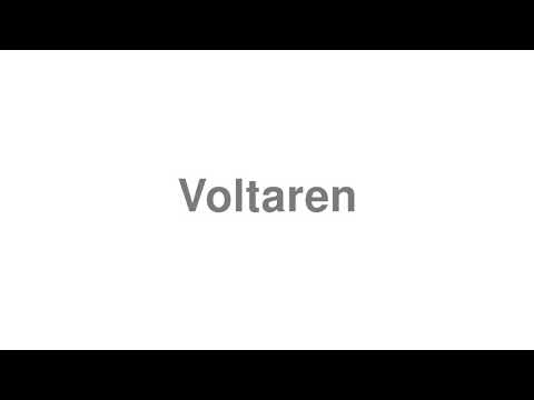 How to Pronounce "Voltaren"