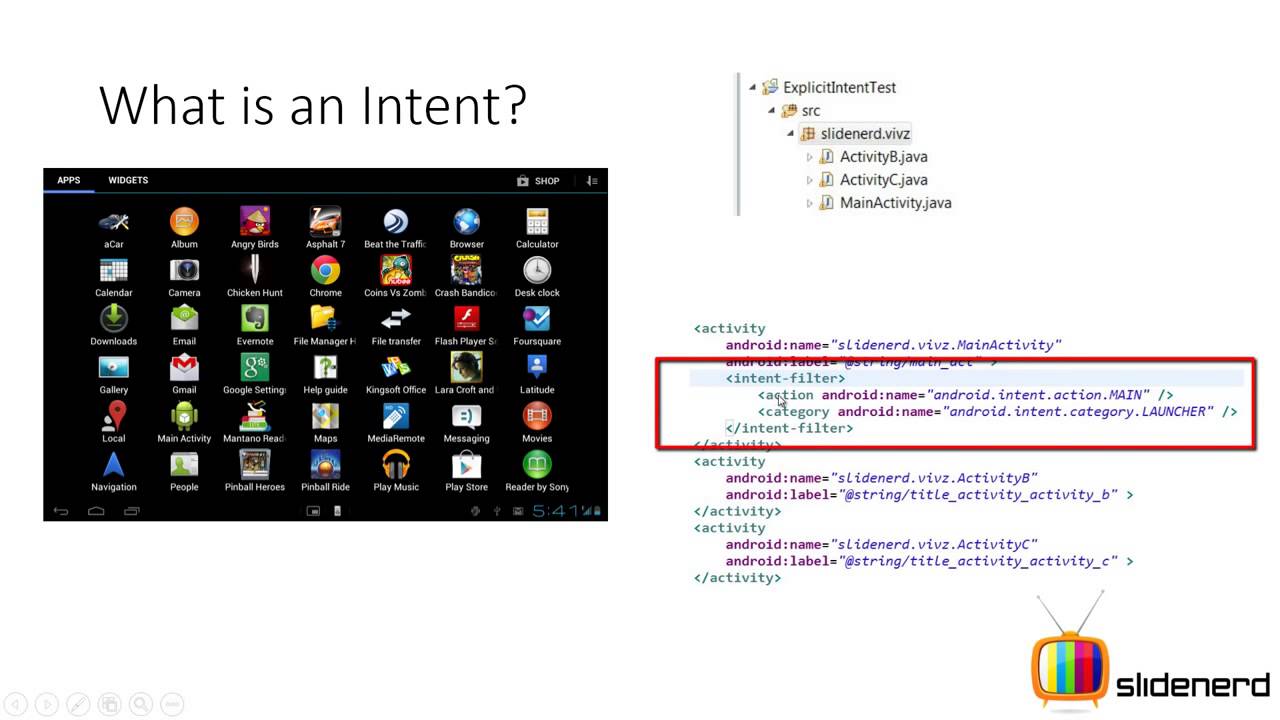 23 Android Intent Tutorial  Explicit Intents Part 1 HD