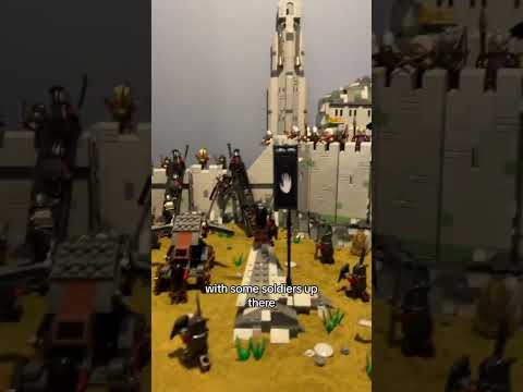 Custom LEGO Helm's Deep Display #lego #lotr #legolotr #shorts