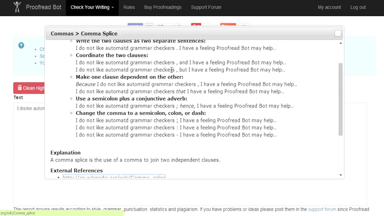 Proofread Bot - Grammar, Style, Spelling, and Plagiarism Checker