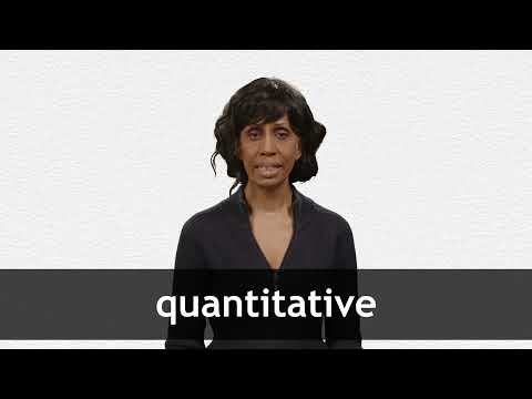 How to pronounce QUANTITATIVE in American English