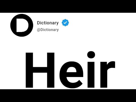 Heir Meaning In English