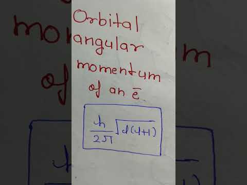 orbital angular momentum formula #shorts