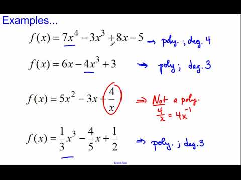 Polynomial Function Definition and Degree