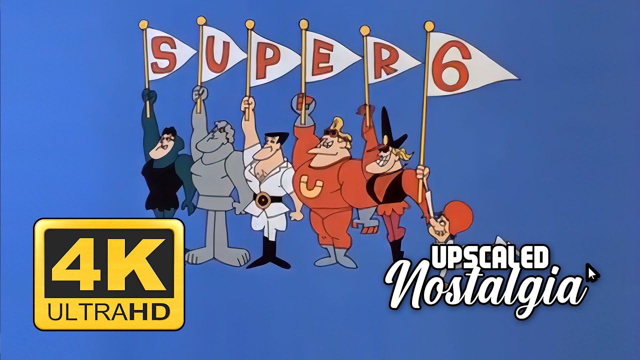 The Super 6 (1966) Opening & Closing Themes | Remastered 4K Ultra HD Upscale
