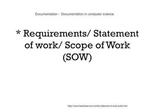 statement of work