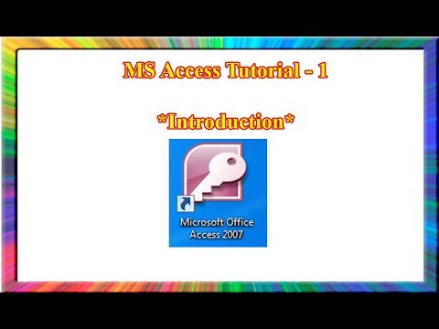 MS Access-Introduction To Microsoft Access 2007