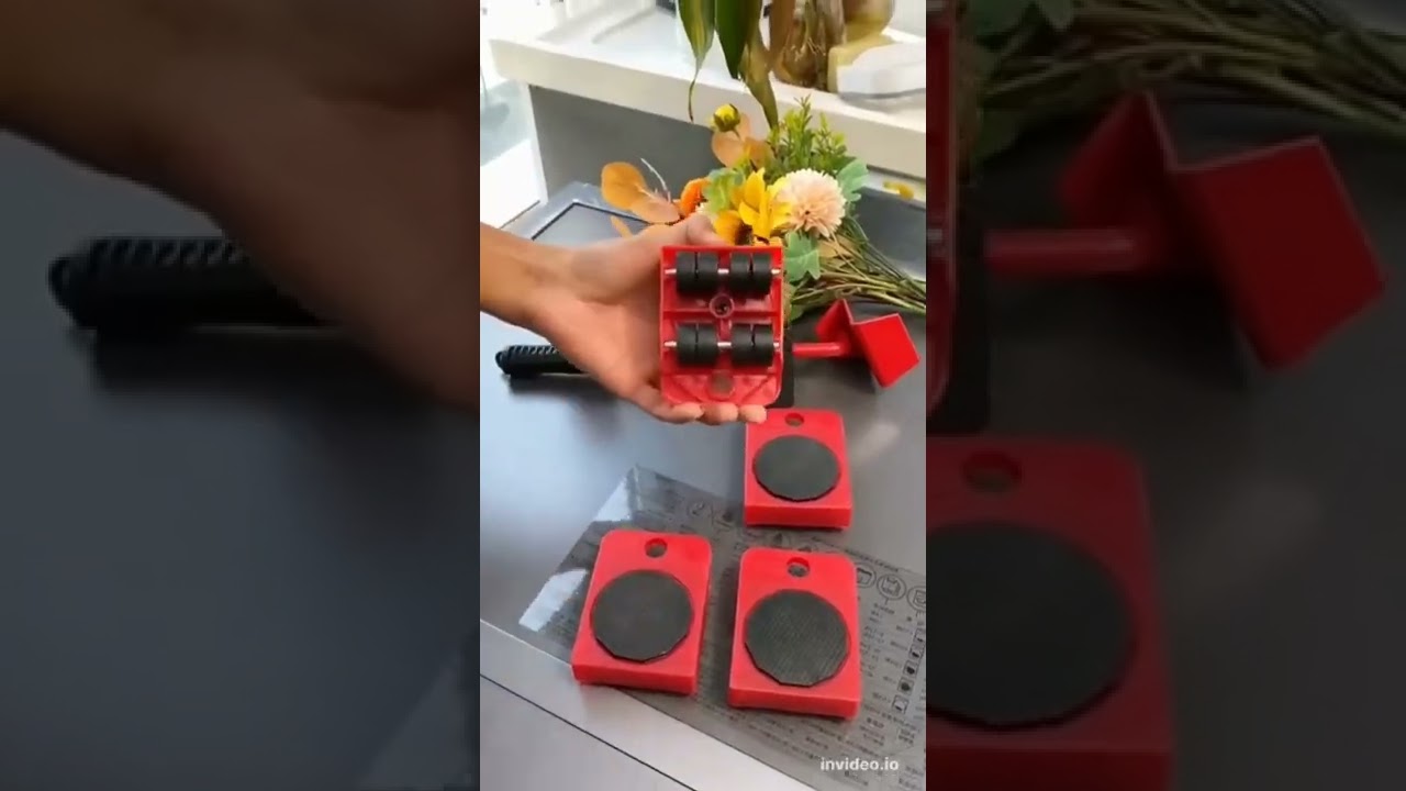 Mover Tool Set Lifter and Rollers for Home Appliance || Household Furniture |Moving Roller Wheel Set