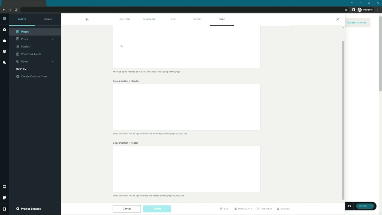 Code   Collection Item Page-Specific Code Injection - Add Custom Code to Individual Pages