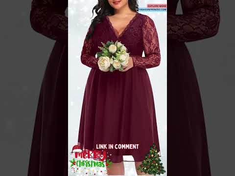 Bold Red Cocktail Dresses for Plus-Size Women | Holiday Party Look | #HolidayStyle #partydress