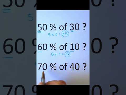 50% of 30?,60% of 10?,70% of 40? #Marhroot #Mathshort #Math #Short"