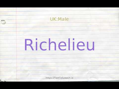 How to pronounce richelieu